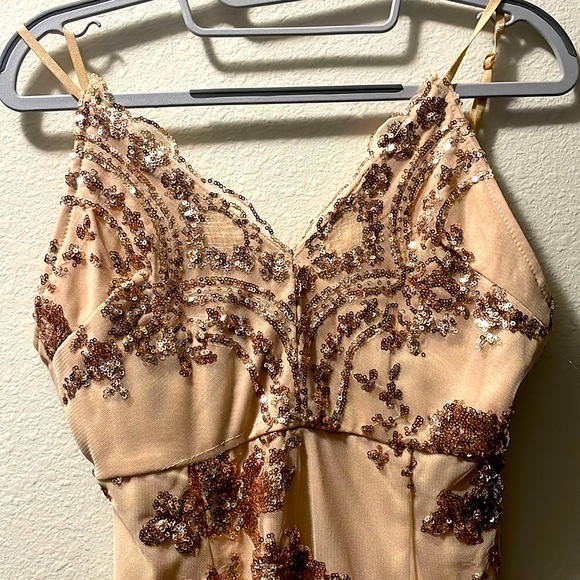 SHEIN | Dresses | Sequin Rose Gold Dress | Poshmark